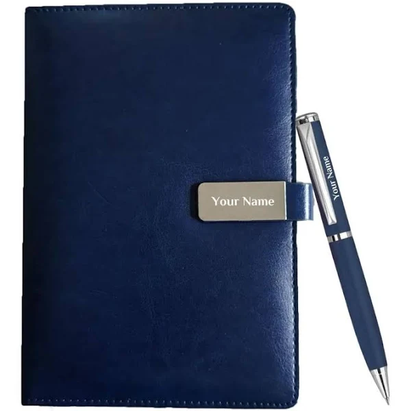 Personalized Diary & Pen Combo With Name - Mega Corporation